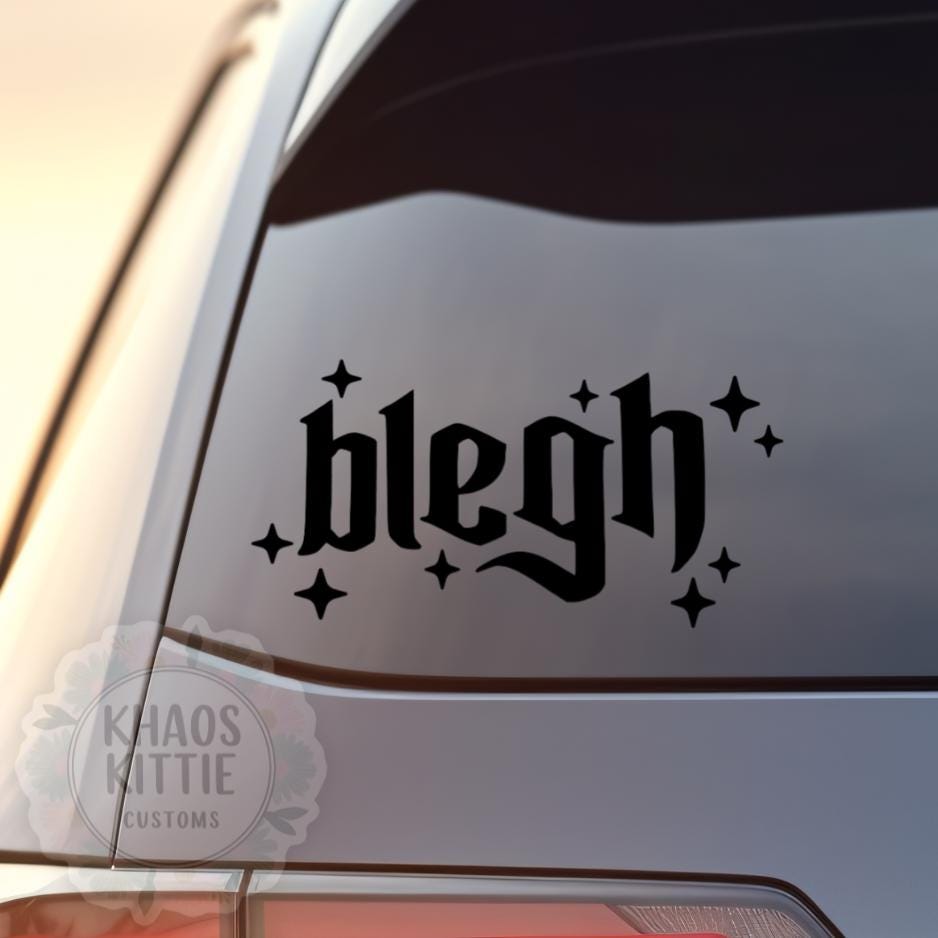 Blegh Sparkle Decal - Sticker for Cars, Laptop, Vehicle, Custom Designs ...