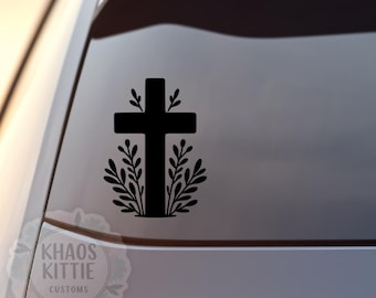 Jesus Cross Decal - Sticker for Cars, Laptop, Vehicle, Custom. - Etsy