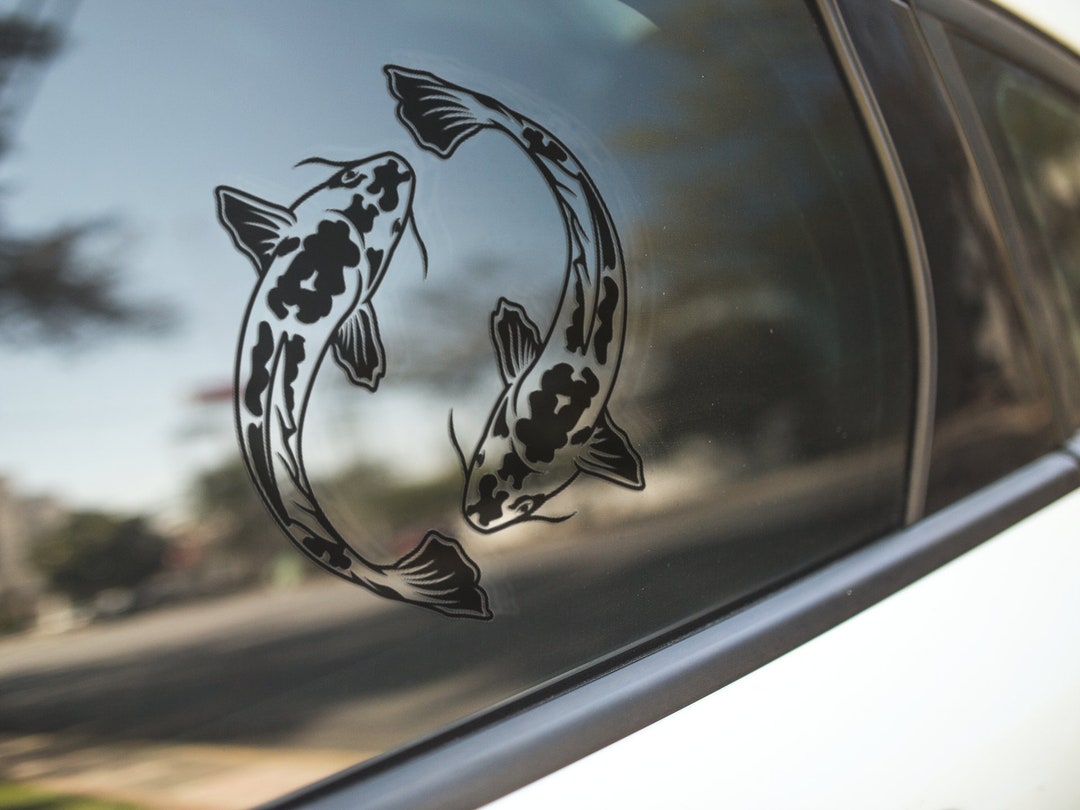 Koi Fish - Yin Yang - Sticker for Cars, Laptop, Vehicle, Custom. - Etsy