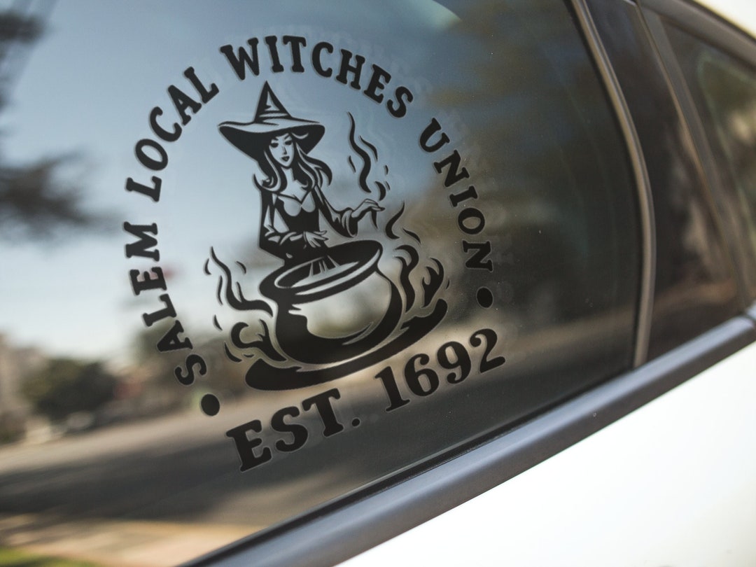 Salem Local Witches Union Decal - Sticker for Cars, Laptop, Vehicle ...