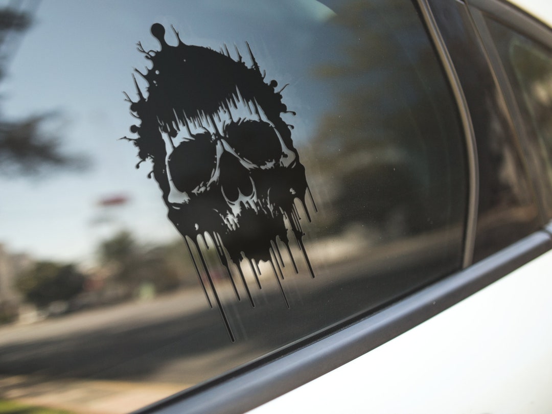 Dripping Skull Decal - Etsy