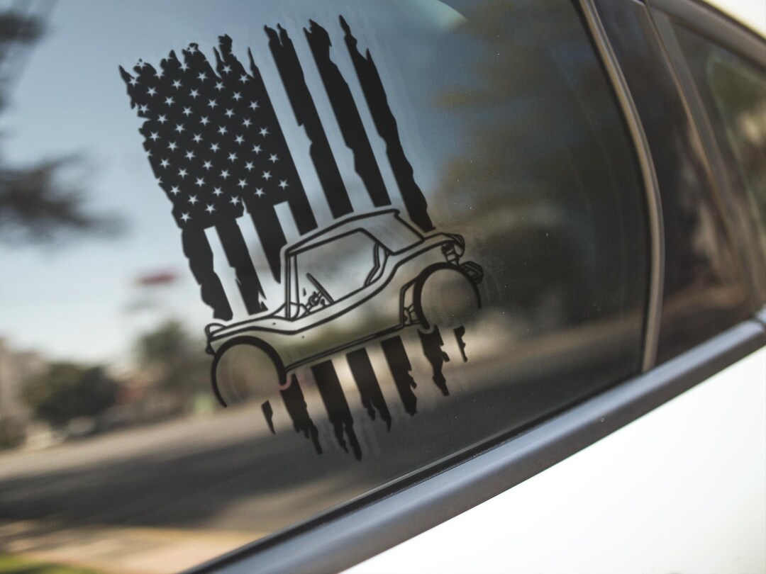 American Flag Buggy Decal - Sticker for Cars, Laptop, Vehicle, Custom ...
