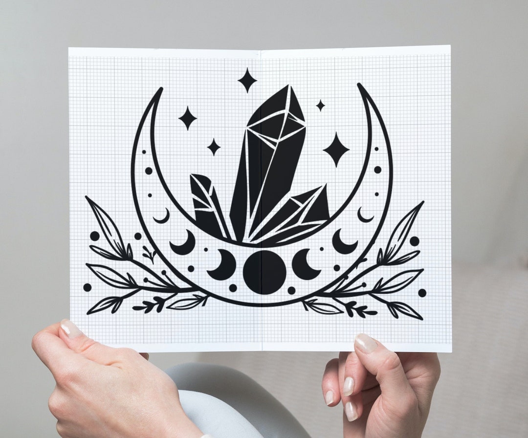 Crystal Moon Phase Car Decal . - Etsy