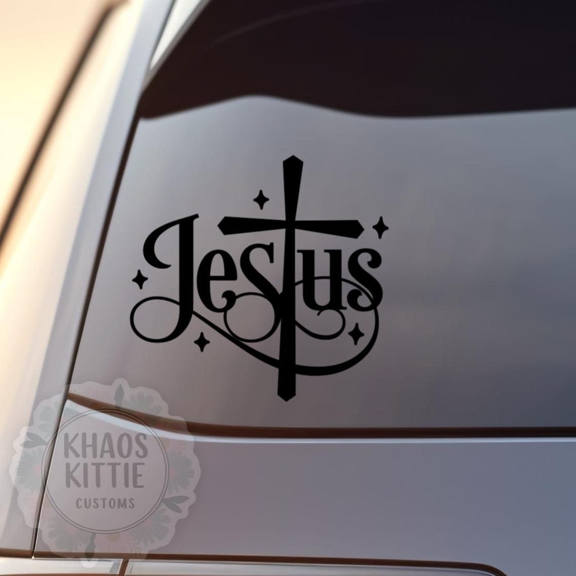 Jesus Cross Decal - Sticker for Cars, Laptop, Vehicle, Custom. - Etsy