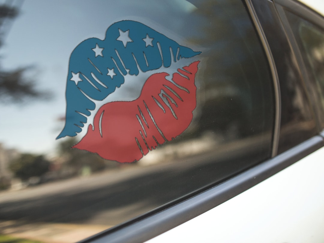 American Kiss Decal - Sticker for Cars, Laptop, Vehicle, Custom. - Etsy