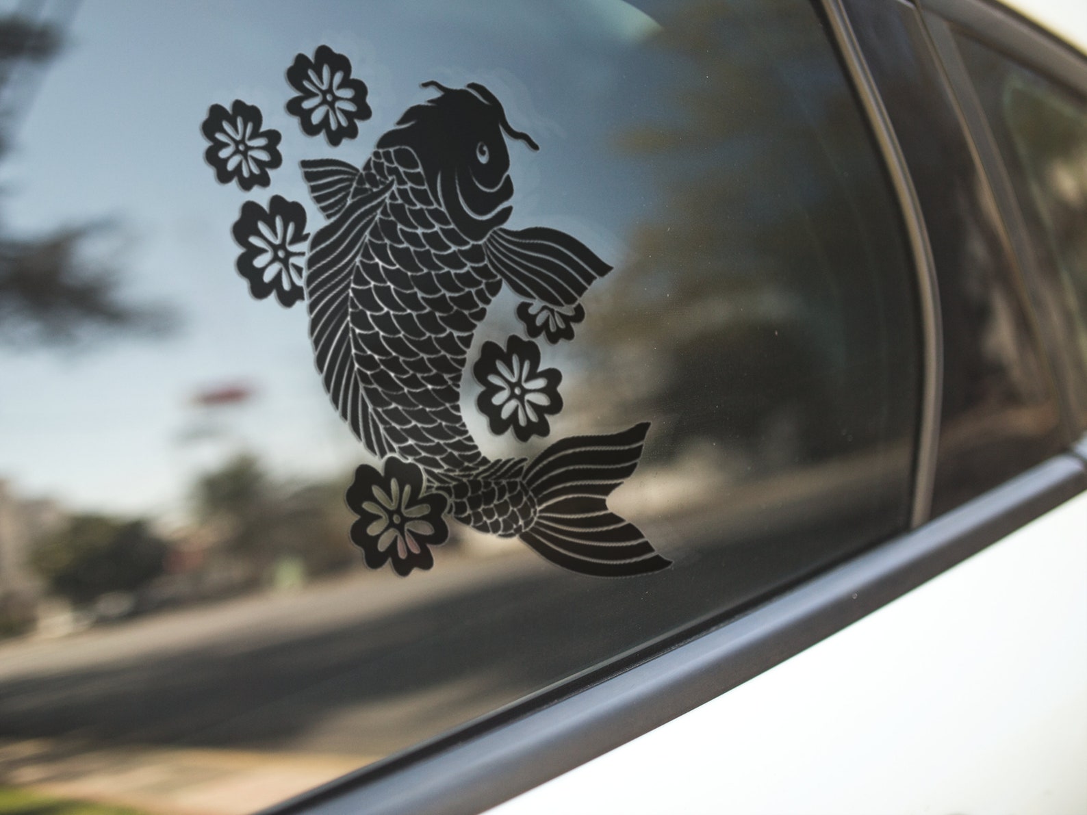 Sakura Koi Fish Decal - Sticker for Cars, Laptop, Vehicle, Custom. - Etsy