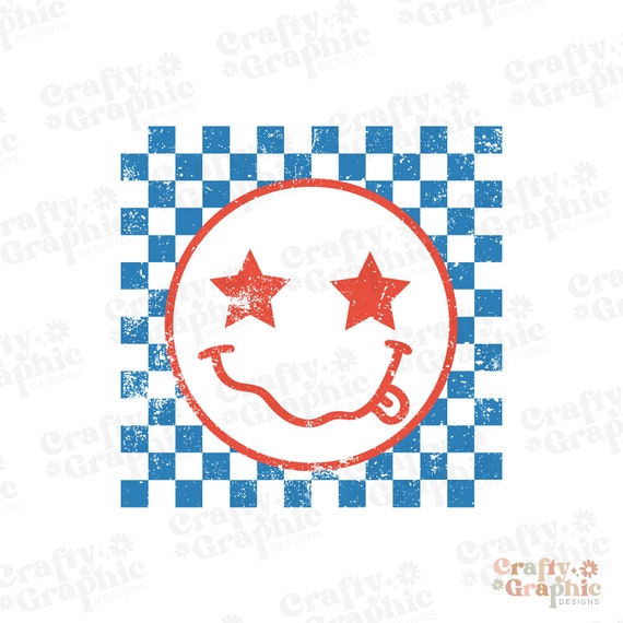 Checkered Smiley Face PNG Retro Smiley Face Tshirt Vintage - Etsy