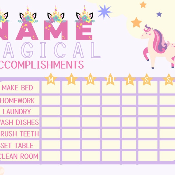 Accomplishment Chart - Etsy