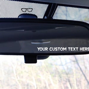 Custom Car Mirror Decal, Rear View Mirror Sticker, Car Visor Sticker ...