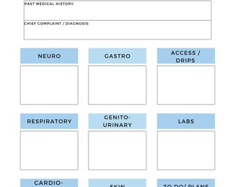 Nurse Hand off Sheet - Etsy