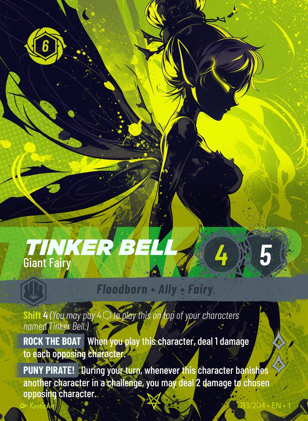 Tinker Bell Giant Fairy Lorcana Proxy - Etsy