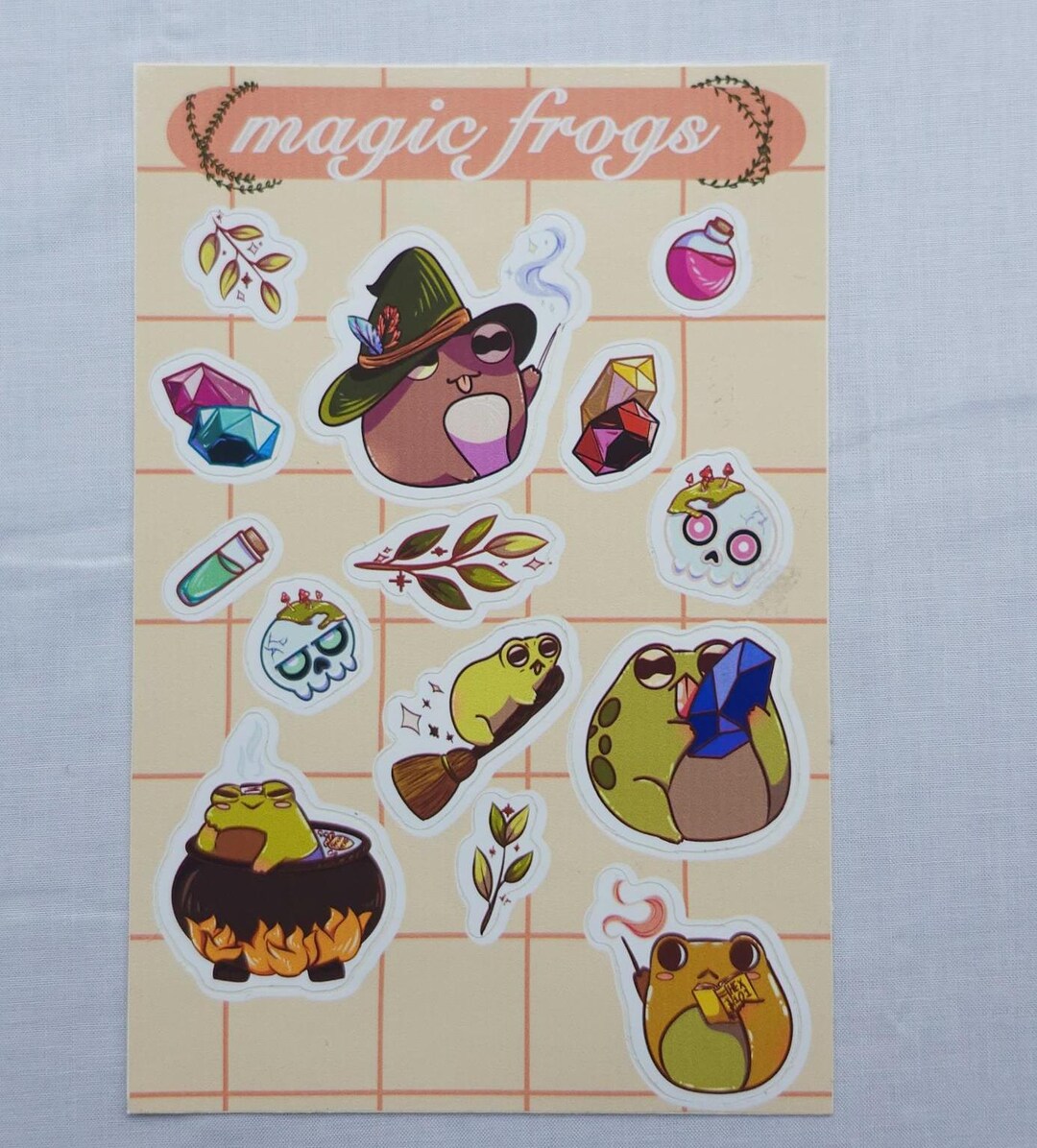 Magic Frog Sticker Sheet - Etsy