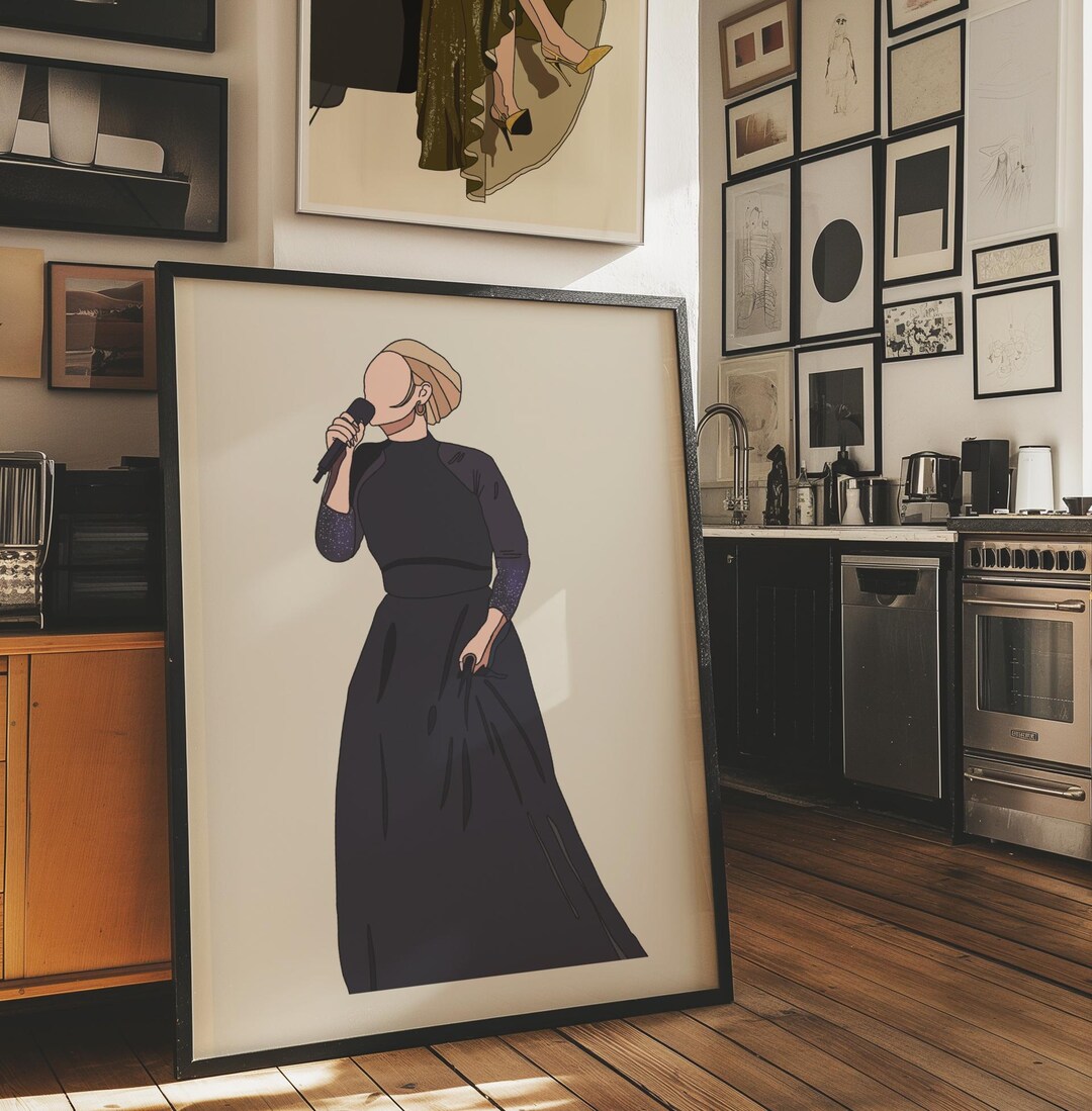 Minimalist Singer Pop Wall Art Abstract Singer Celebrity Poster Gift ...