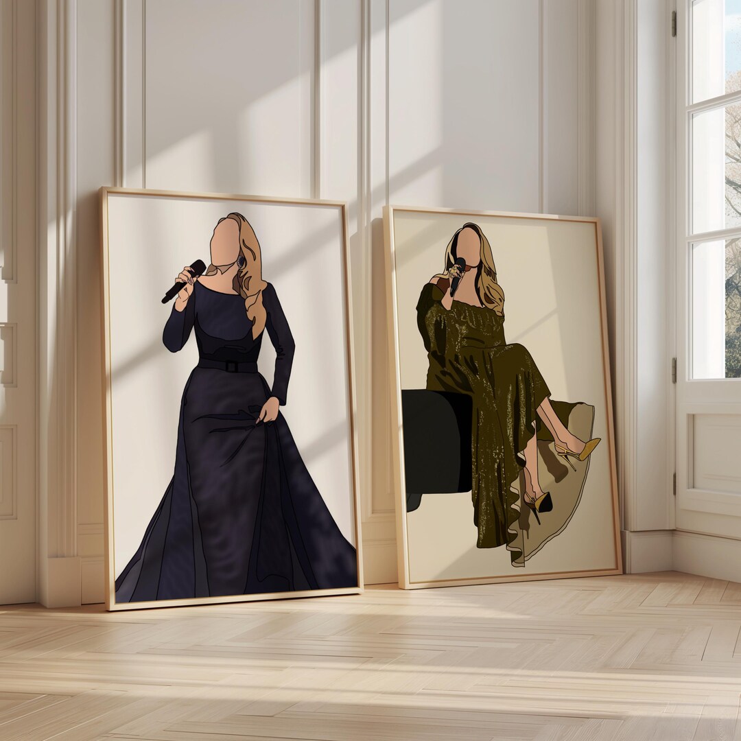 Adele Abstract Pop Singer Fan Art Poster Drink Wine Concert 2022 Music ...