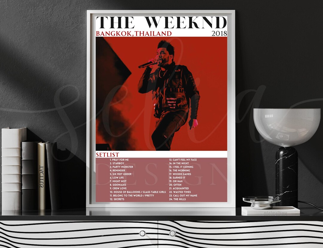 The Weeknd Inspired Retro Poster With Song Setlist Pop Music Fan Art ...