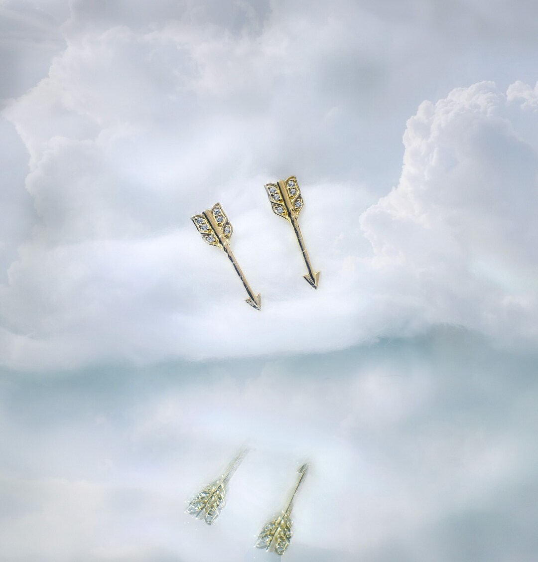 Dainty Arrow Climbers - Dainty Arrow Earrings - Ecofriendly Jewelry - Etsy