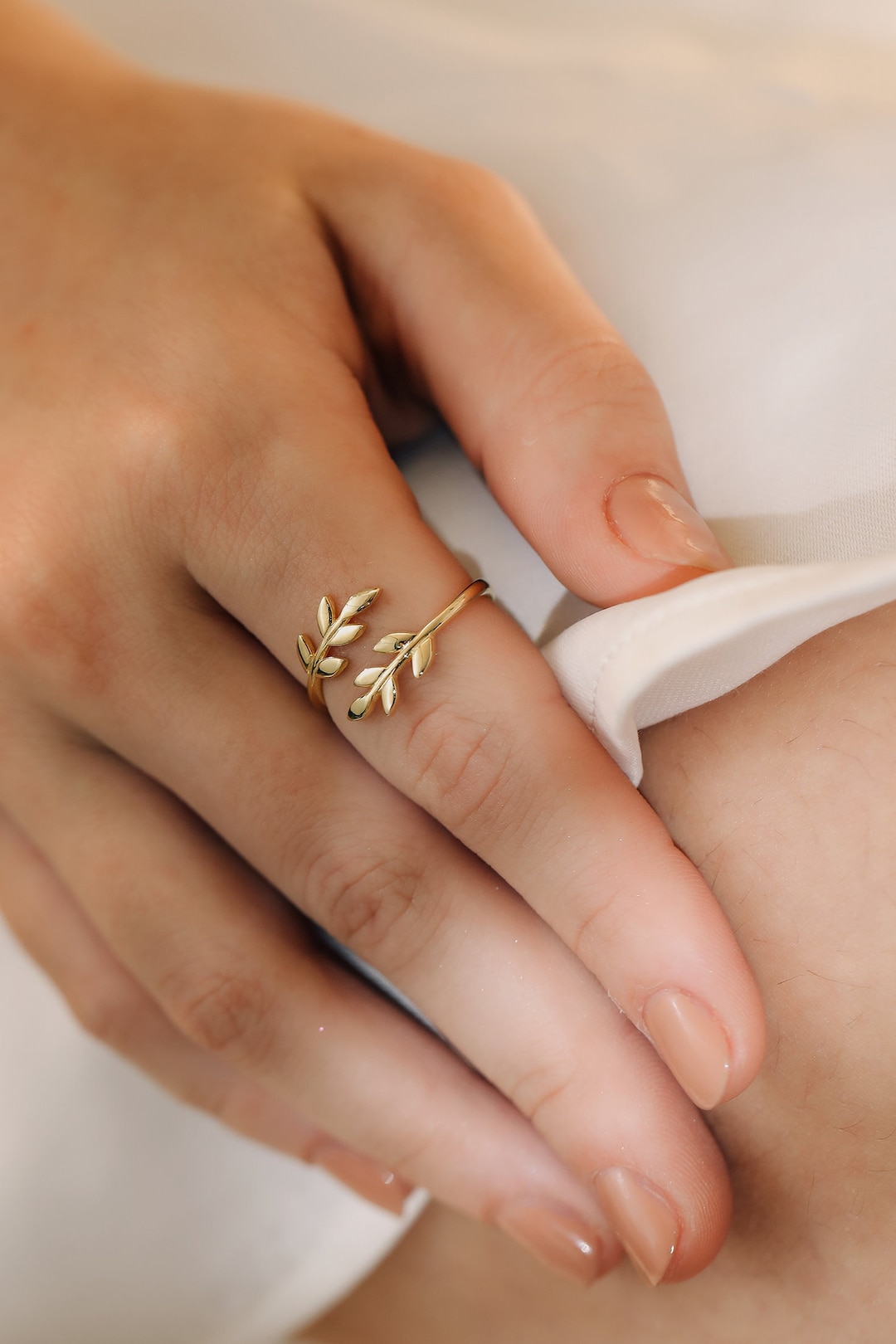 Silver Adjustable Leaf Ring, Leaf Ring, Adjustable Ring, Sterling Silver Ring, Christmas Gift ...