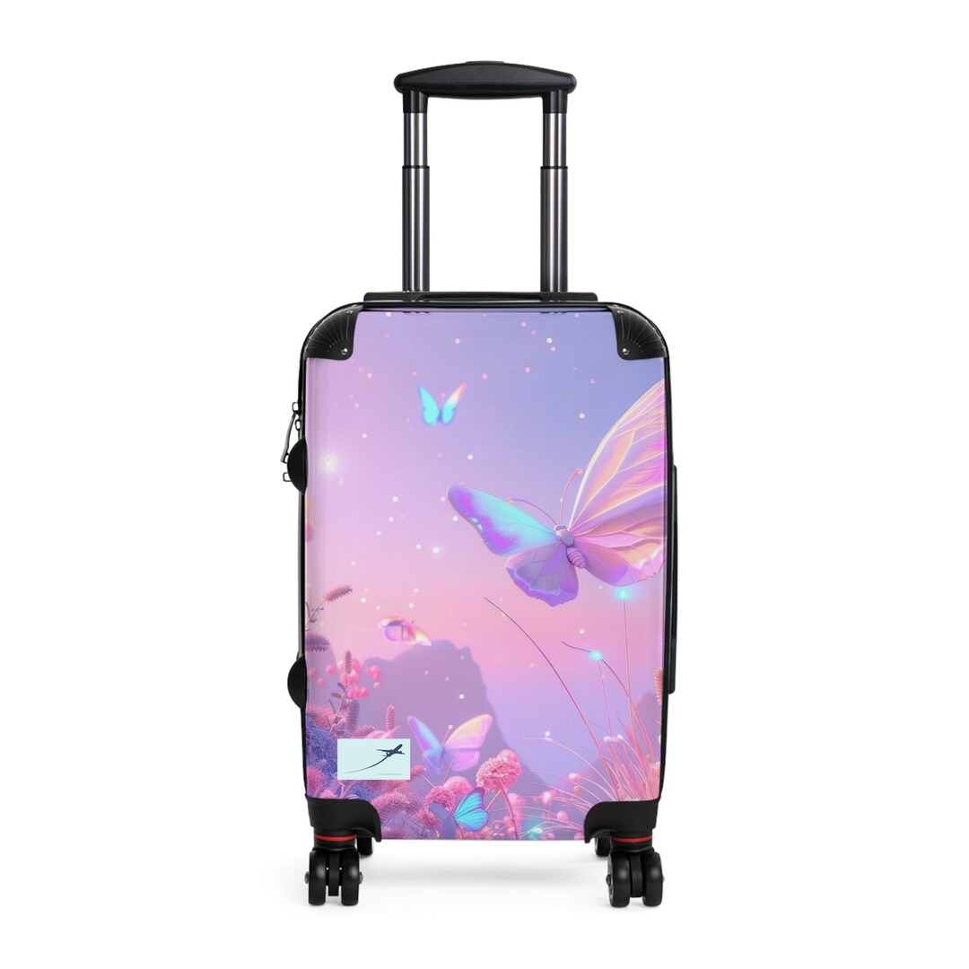 Butterfly Suitcases Travel Luggage Set, Colorful Suitcase Trio, Stylish ...