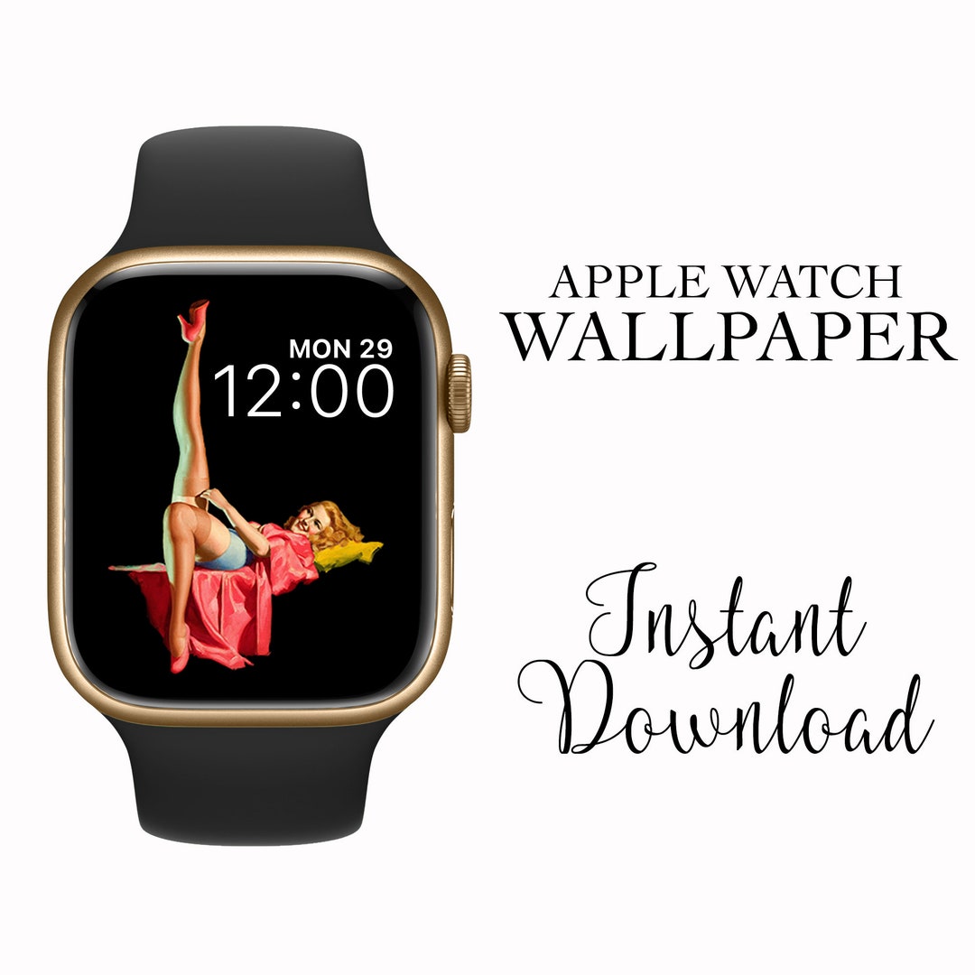 Earl Moran Stocking Pin up Girl Apple Watch Face Wallpaper - Etsy