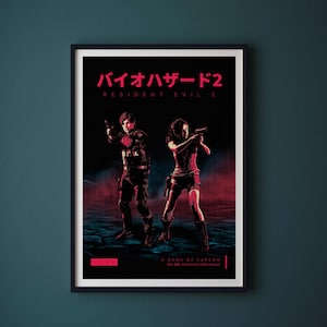 Resident Evil 2 (1998) Leon and Claire Art Print | Unframed Video Game ...