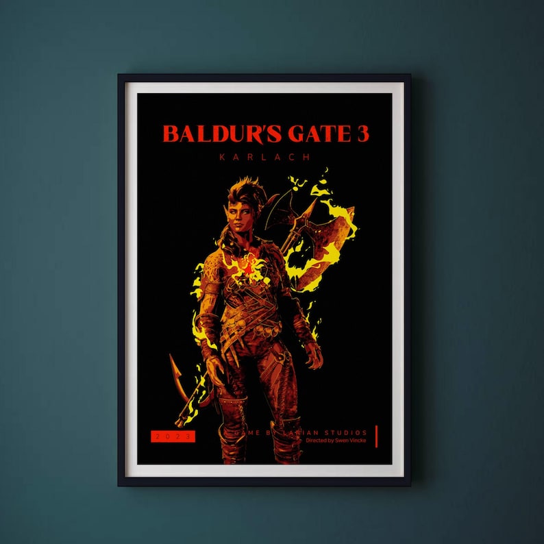 Baldur's Gate 3 Karlach 2023 Art Print A4 A3 Unframed Video Game Print ...