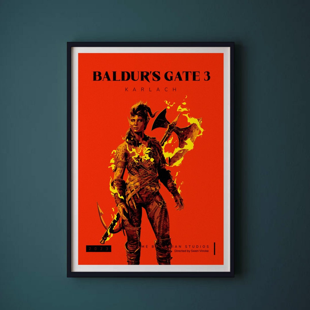 Baldur's Gate 3 Karlach 2023 Art Print A4 A3 Unframed Video Game Print ...