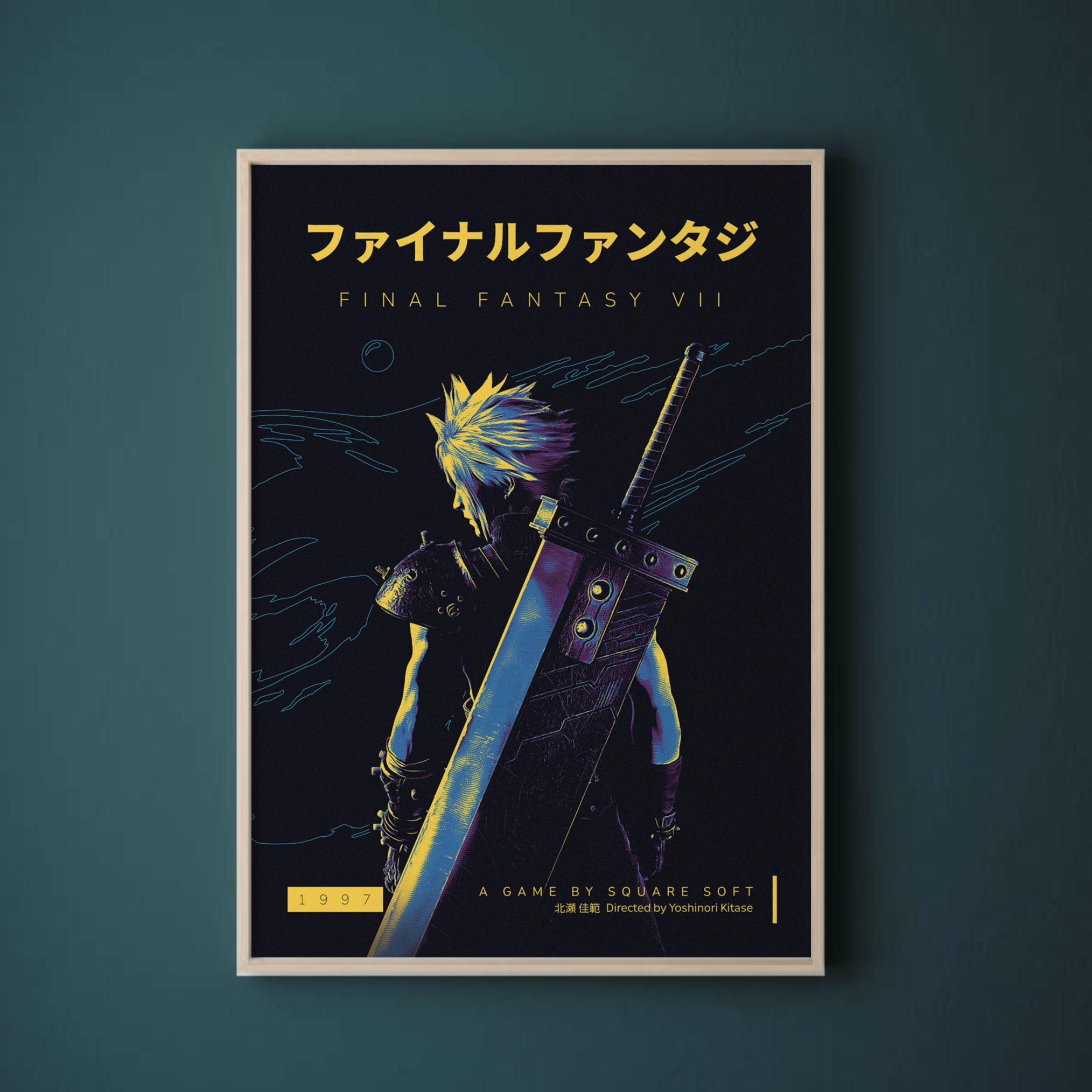 Final Fantasy VII (1997) Art Print | Final Fantasy 7 | Cloud Strife ...