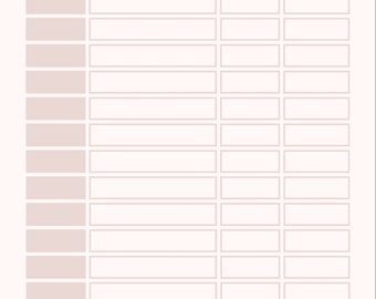 Simple Floral Assignment Tracker - Etsy