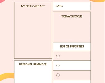 Personal Self Care Planner - Etsy
