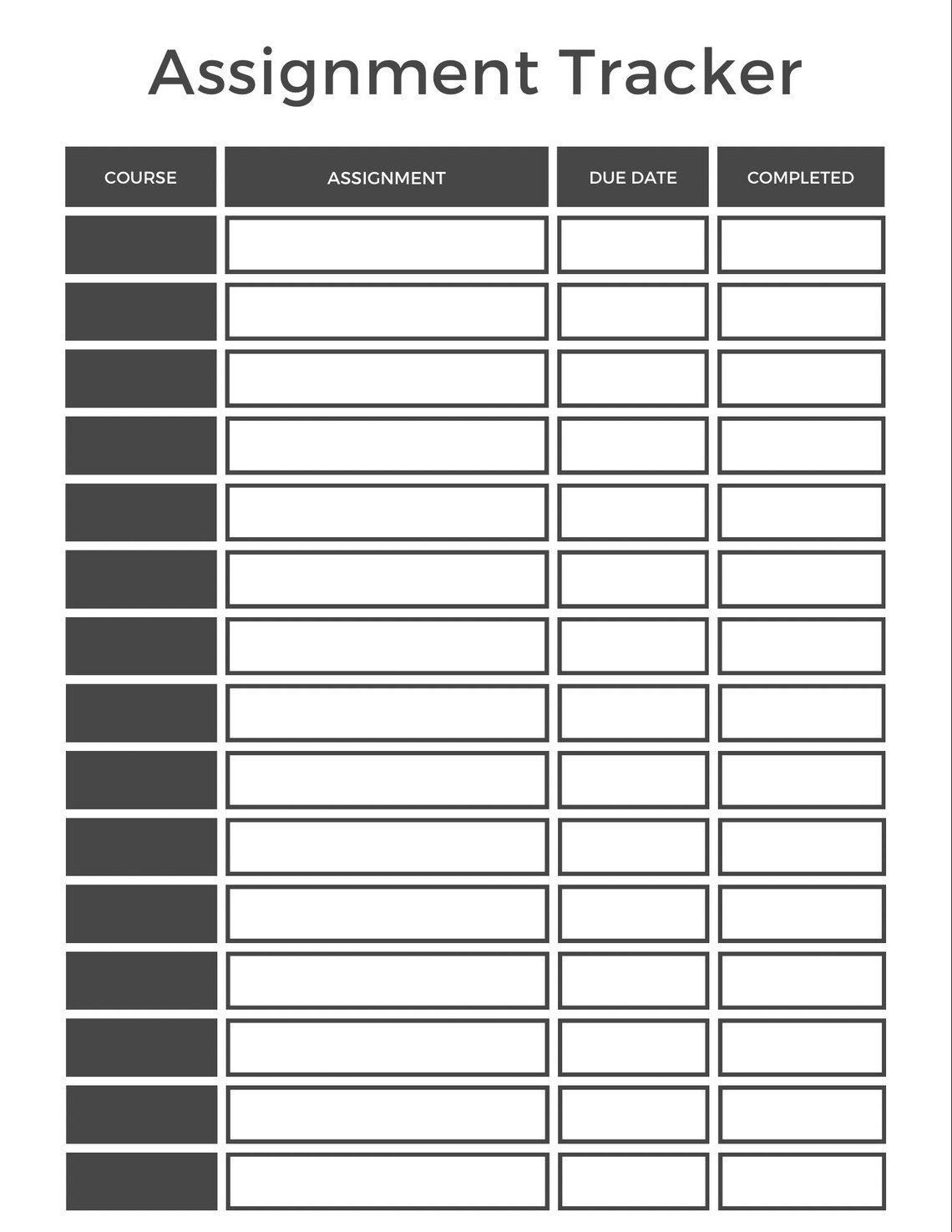 Assignment Trackerplanner Etsy 