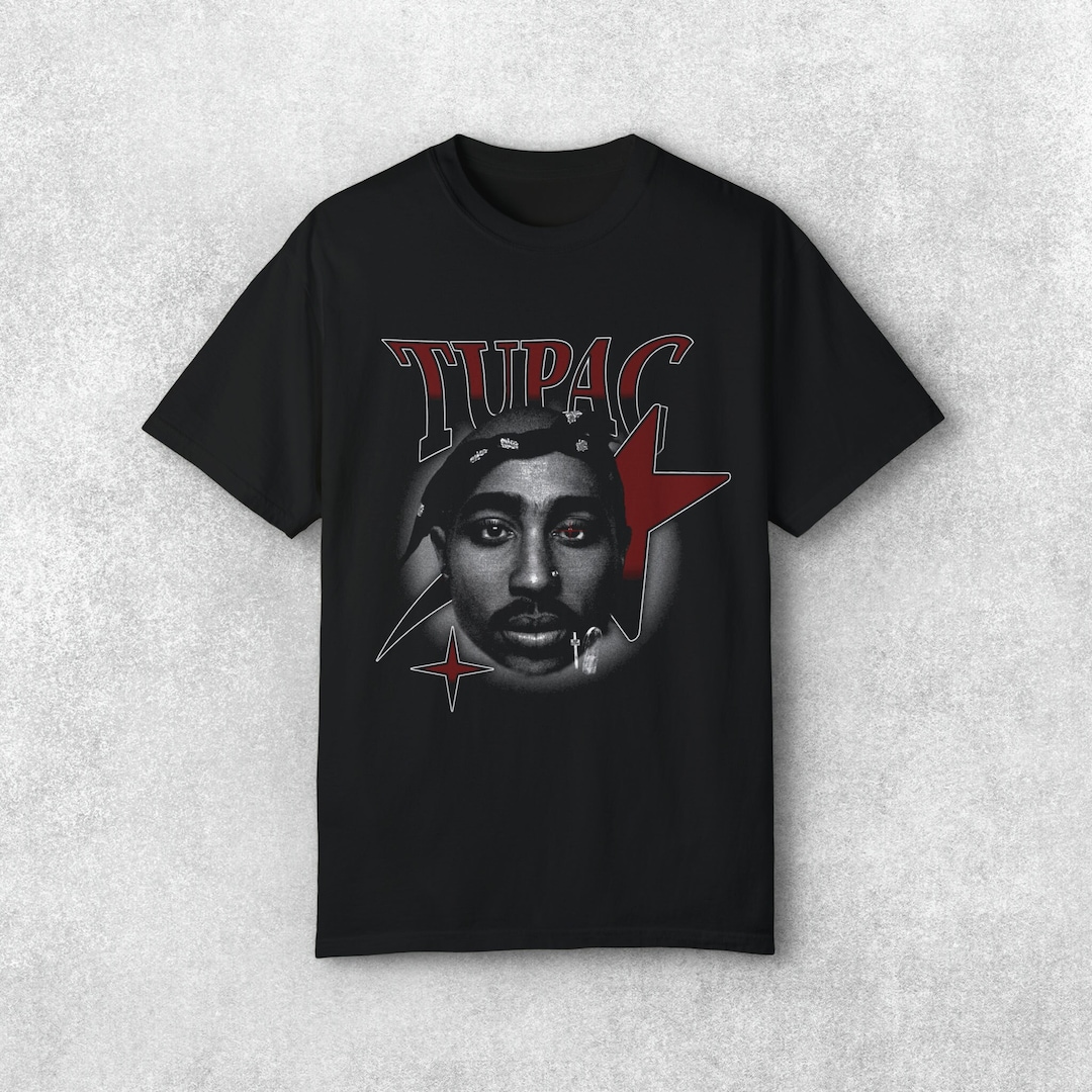 Rapero Tupac 2pac Tops ropa informal estilo Hip Hop camiseta de manga ...