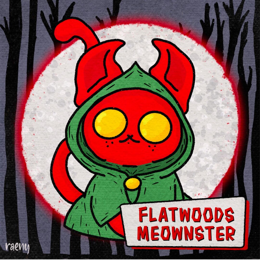 Flatwoods Meownster Art Print - Etsy