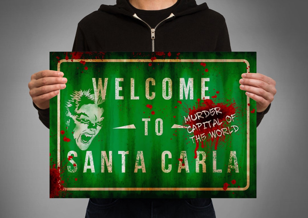 The Lost Boys Santa Carla Sign Poster Kiefer Sutherland David. Vampire ...