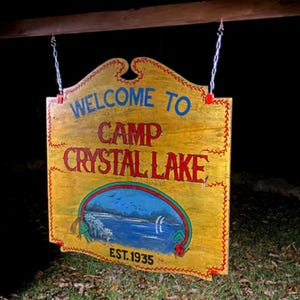 Large Camp Crystal Lake Sign. Direct Copy of the Screen Used Sign From ...