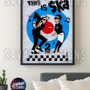 SKA 80s Music Poster Rude Boy Rude Girl Artwork Reggae Madness the Beat the Selecter This is Ska ...
