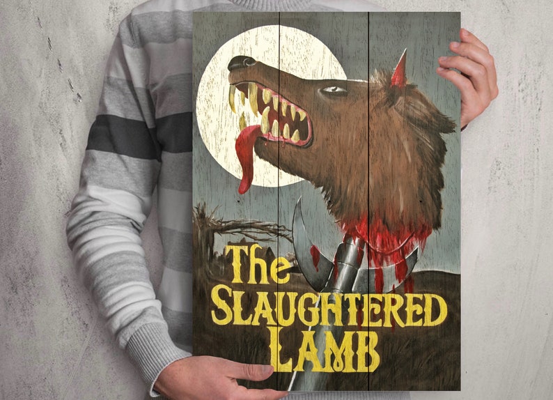 The Slaughtered Lamb Sign Poster American Werewolf in London - Etsy
