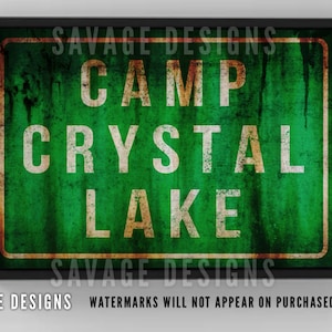 Friday the 13th - Camp Crystal Lake Sign Poster Jason Voorhees Camp ...