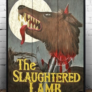 The Slaughtered Lamb Sign Poster American Werewolf in London - Etsy