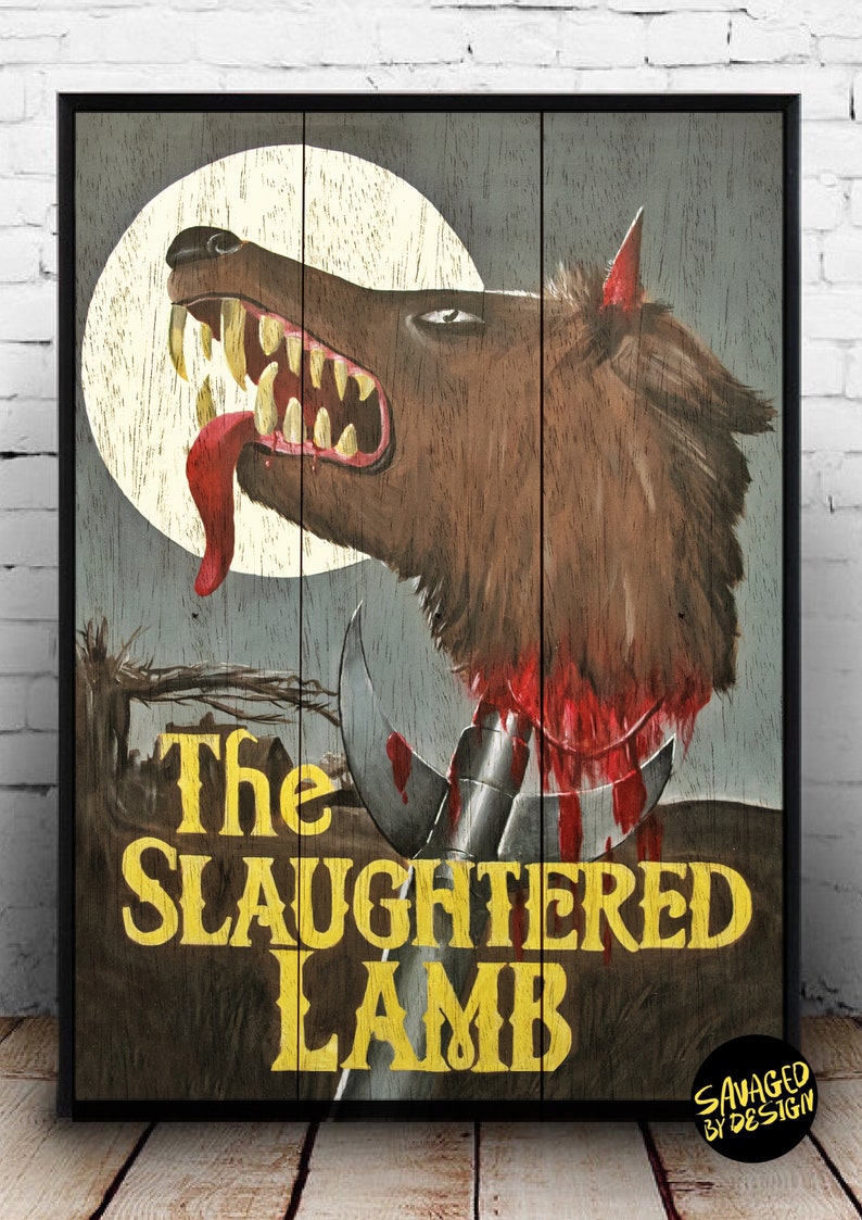The Slaughtered Lamb Sign Poster American Werewolf in London - Etsy