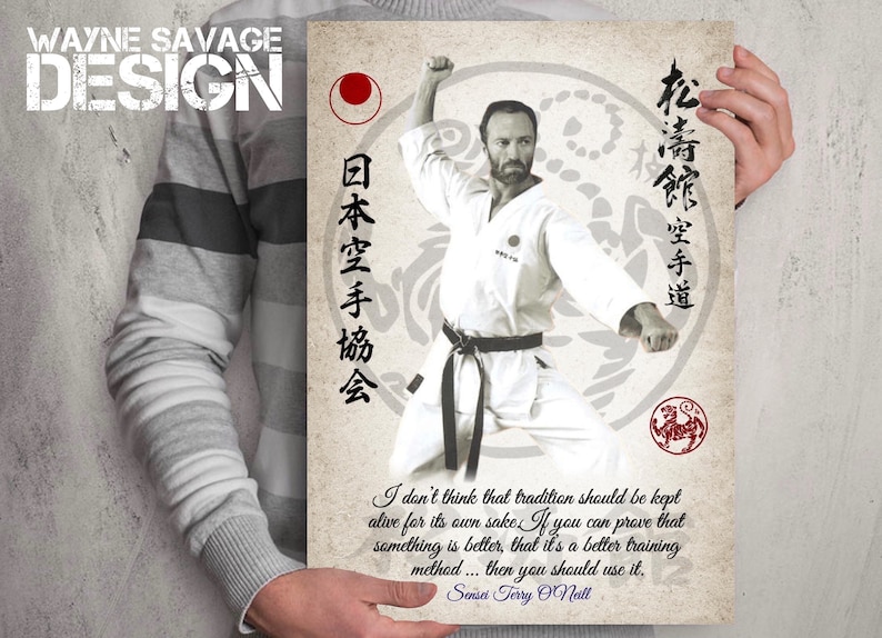 DIGITAL DOWNLOAD. Shotokan Karate Poster. Terry Oneill. JKA. Dojo ...