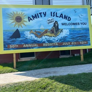 Huge Amity Island Billboard Sign. Graffiti Version. Screen Accurate ...