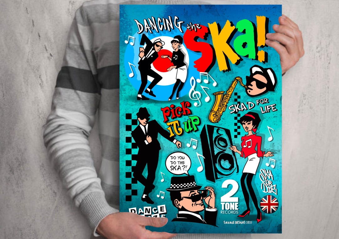 SKA 80s Music Poster Rude Boy Rude Girl Artwork Reggae Madness the Beat the Selecter This is Ska ...