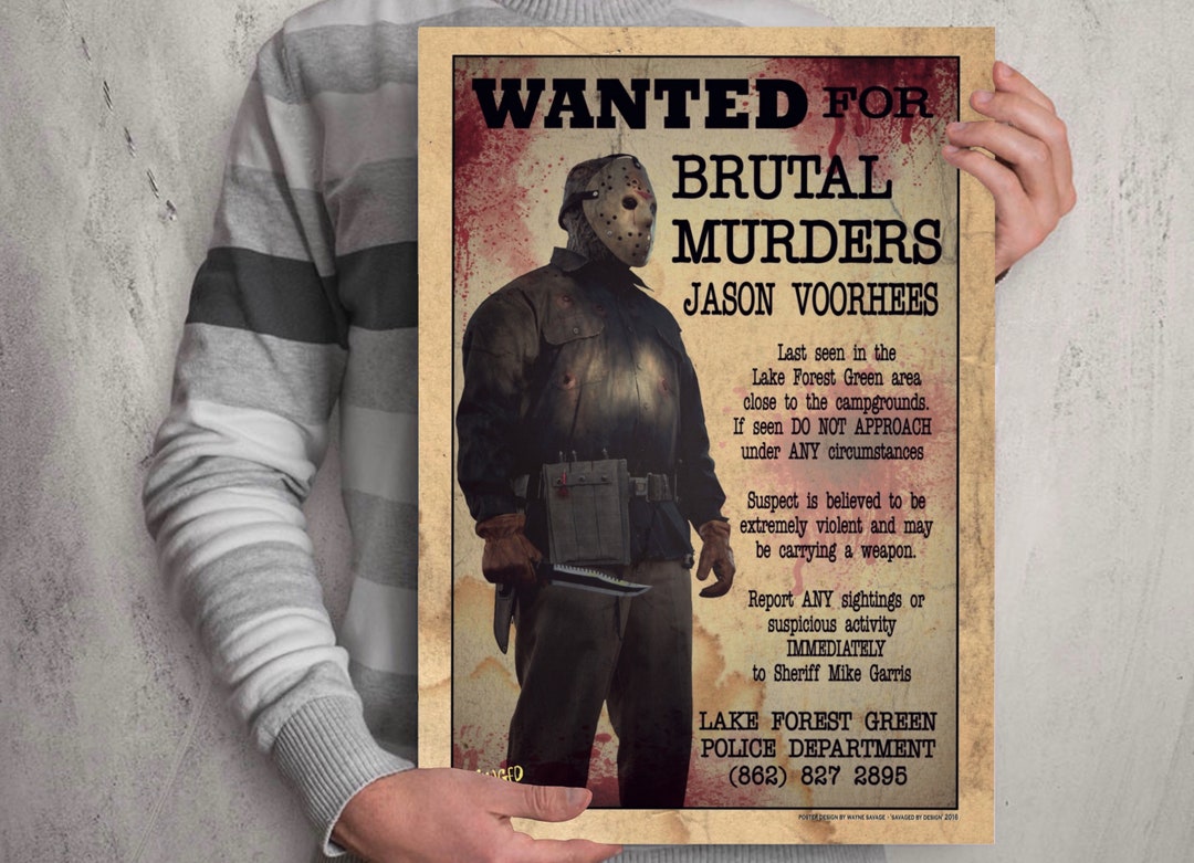 Jason Voorhees wanted Poster - Etsy
