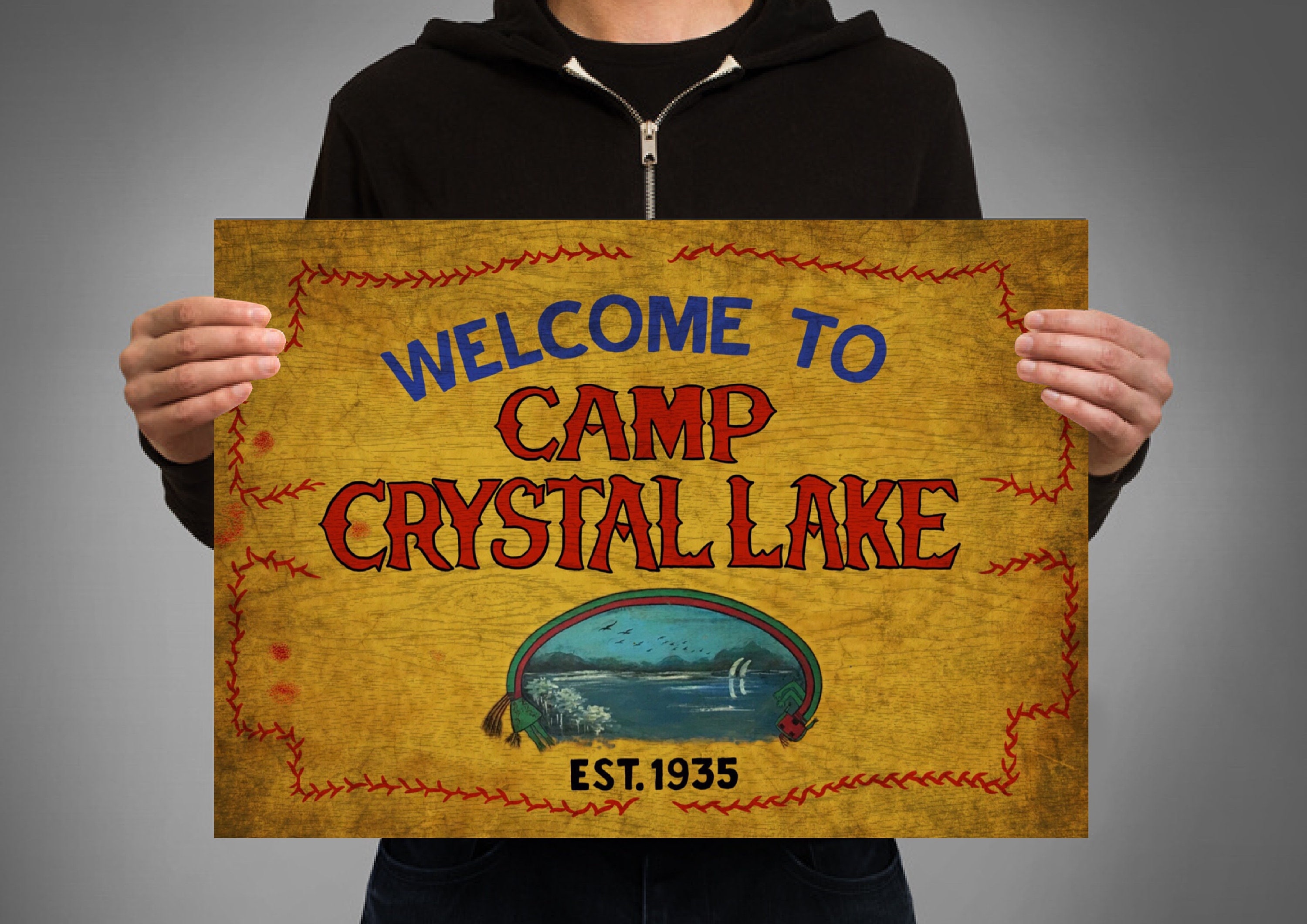 Camp Crystal Lake Sign Friday the 13th Jason Voorhees. DIGITAL DOWNLOAD ...