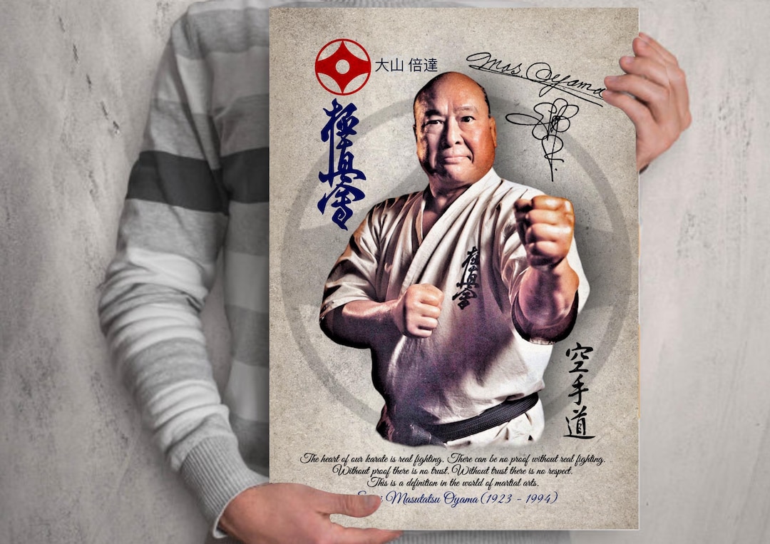 Kyokushinkai Karate Poster. Mas Oyama. Dojo Scroll Print. Kyokushin ...