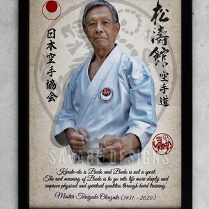 Shotokan Karate Poster. Teruyuki Okazaki. . JKA. Dojo Scroll Print. - Etsy