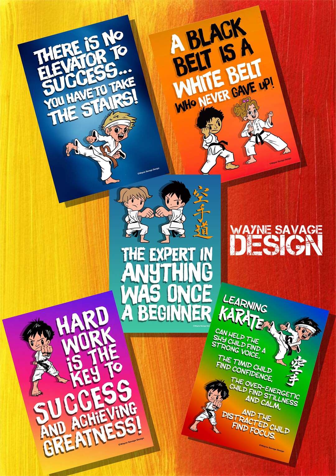 DIGITAL DOWNLOAD. Educational Karate Dojo Posters for Kids. Set of 5 ...