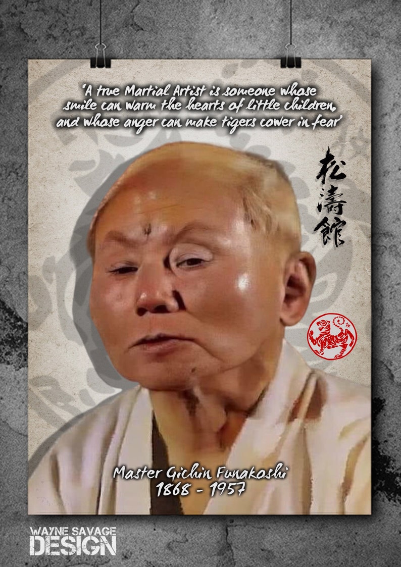 DIGITAL DOWNLOAD. Shotokan Karate Poster. Gichin Funakoshi. - Etsy