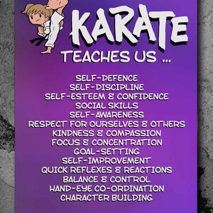 DIGITAL DOWNLOAD. Educational Karate Dojo Posters for Kids. Set of 5 ...