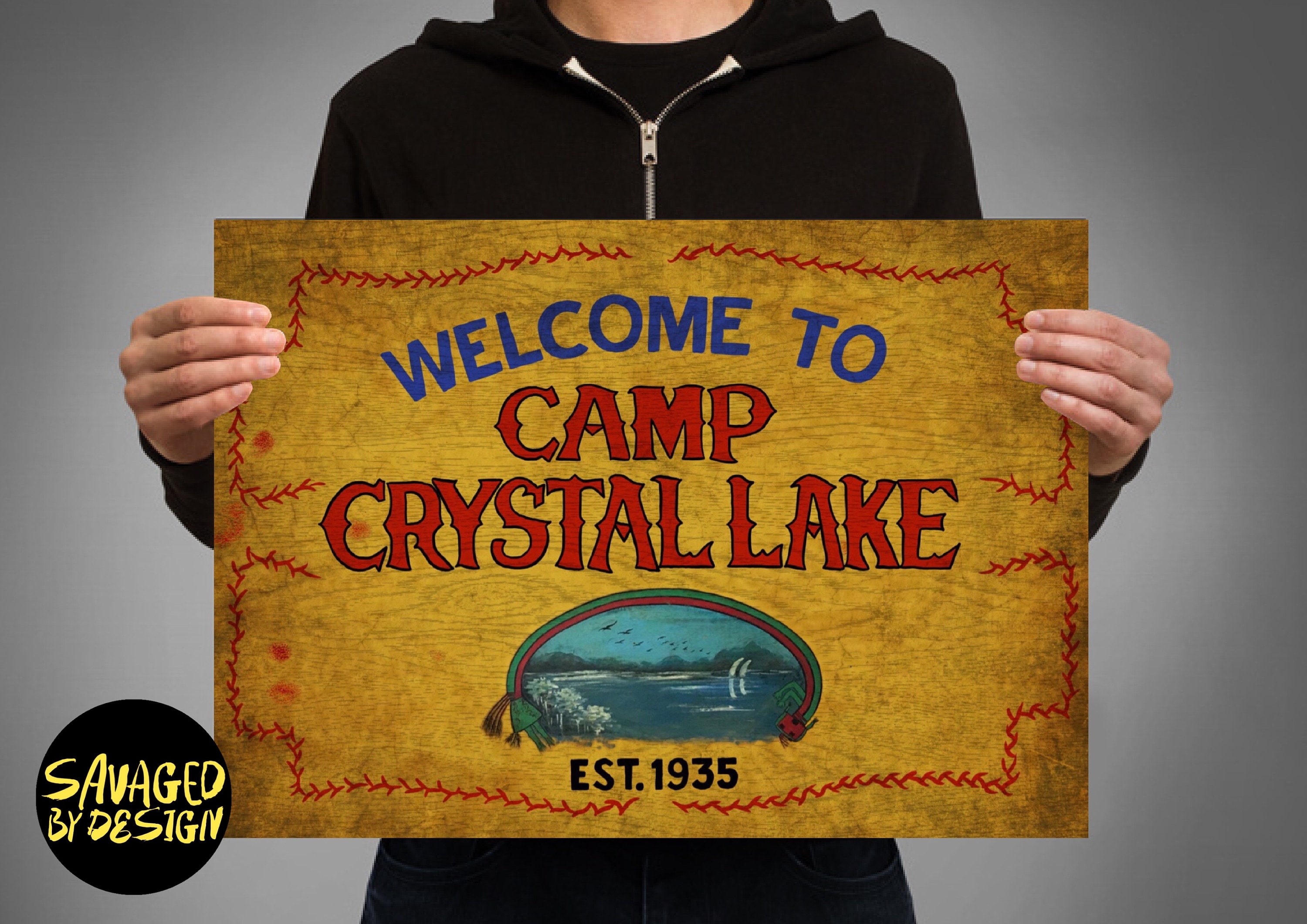 Camp Crystal Lake Sign Friday the 13th Jason Voorhees. DIGITAL DOWNLOAD ...